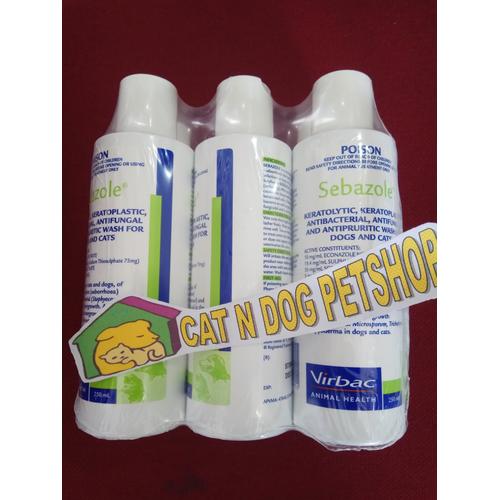 Jual Shampo Sampo Kucing Anjing Virbac Sebazole 250ml Shampoo Jamur ...
