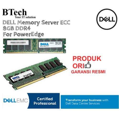 Jual DELL Memory Server ECC/8GB DDR4/For PE R430,R530,R630,R730,T430 ...