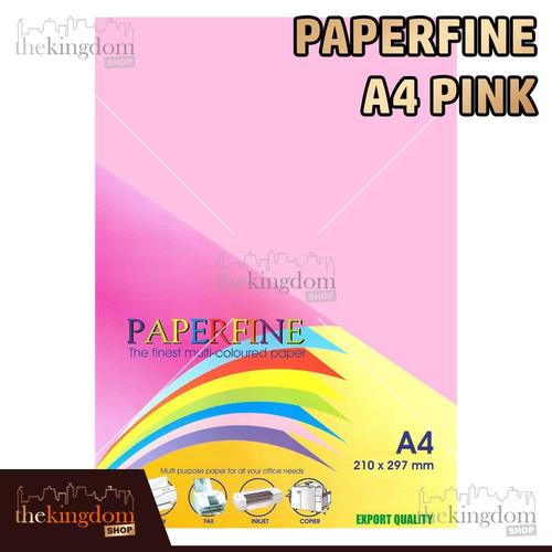 Jual Paperfine Kertas HVS Warna A4 Pink / Isi 100 Lembar 170 - Jakarta ...