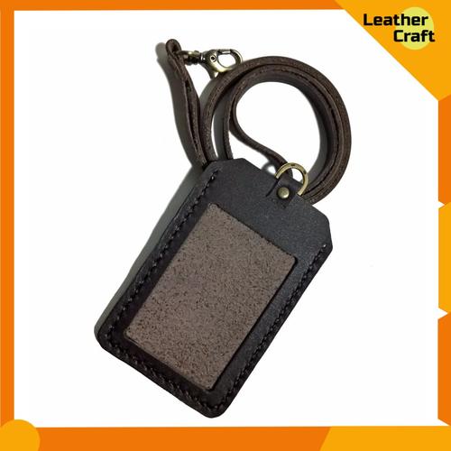 Jual ID CARD / NAMETAG LEATHER / GANTUNGAN IDCARD / CARD HOLDER KULIT ...