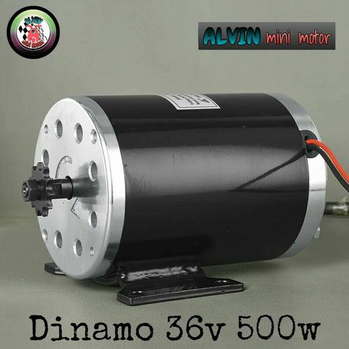 Jual dinamo 36v 500w motor dc brushed trail elektrik scooter electric ...