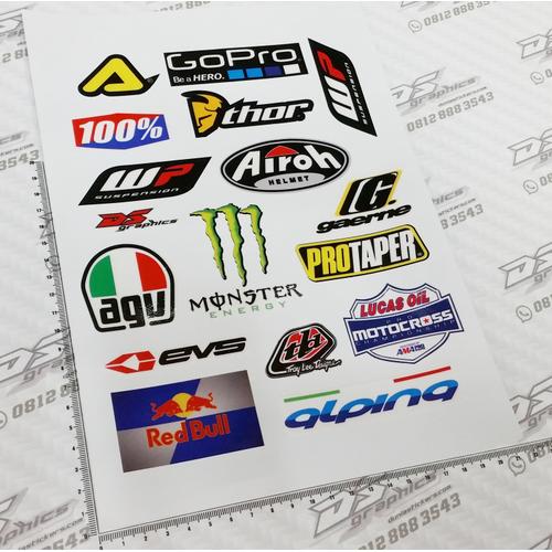 Jual STIKER SPONSOR KLX NINJA R 25 MOGE SUPERMOTK MOTOCROSS CBR R15 GSX ...