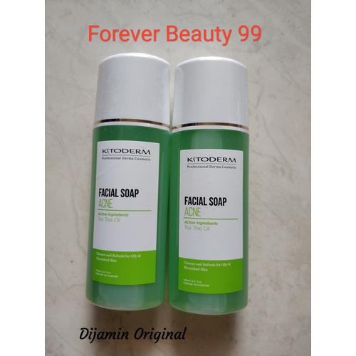 Jual Kitoderm Facial Soap Acne Tea Tree Oil (Hijau) - Sabun muka ...