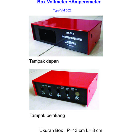 Jual Box Dual combo Amperemeter +Voltmeter 10A 100V type VM002 - Kota ...