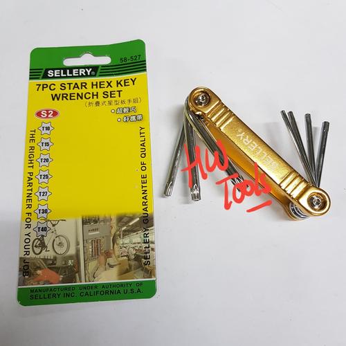 Jual KUNCI L BINTANG / 7 PCS STAR HEX KEY WRENCH SET 58-527 SELLERY ...