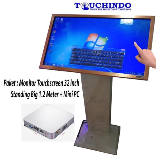 Jual Paket Monitor Touchscreen 32 inch Standing Big 1.2 Meter + Mini PC ...