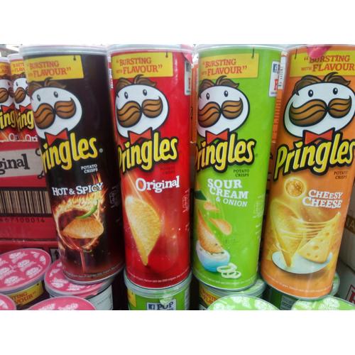 Jual Pringles Potato Crisps 110g rasa original/cheese/hot spicy/sour ...