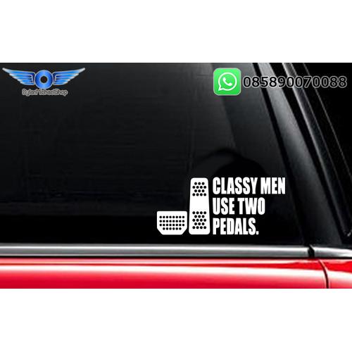 Jual Stiker Mobil Classy Men use 2 Dua Pedal Pedals Car Sticker Decal ...