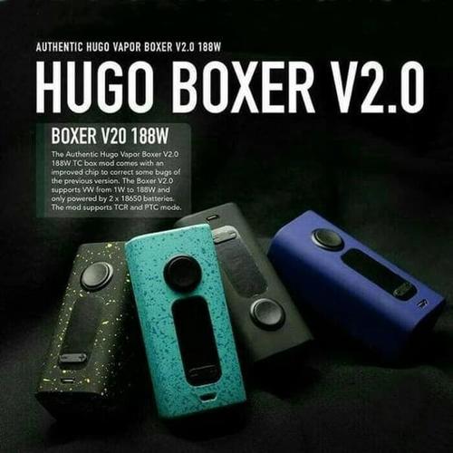 Jual AUTHENTIC ORIGINAL BOX MOD HUGO BOXER 188 WATT VAPE VAPOR VAPING ...
