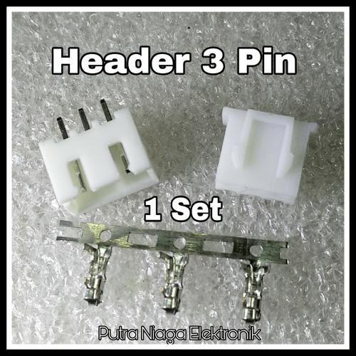 Jual (1 Set) Konektor Header 3 Pin 2.54mm JST XH 3p Male Female Inner ...