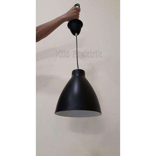 Jual Kap Lampu Gantung Hitam Diameter 22 cm + Fitting E27 Keramik - Putih - Jakarta Pusat - Kiki ...