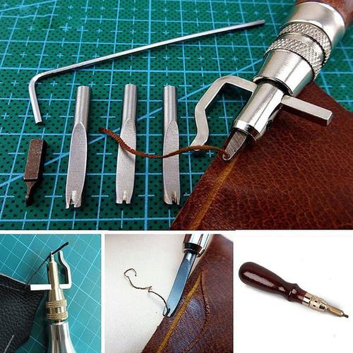 Jual Adjustable Stitching and Groover Crease Leather Tool (5pcs ...