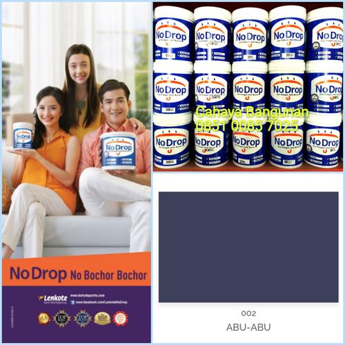 Jual NO DROP Abu" 002 Cat Waterproofing 1 Kg NoDrop Kaleng 1Kg Abu Abu ...