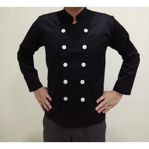 Jual Baju koki Seragam Chef Lengan Panjang hitam Harga Murah Kualitas ...