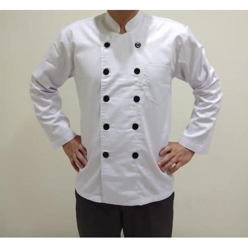 Jual Baju koki Seragam Chef Lengan Panjang putih Harga Murah Kualitas ...