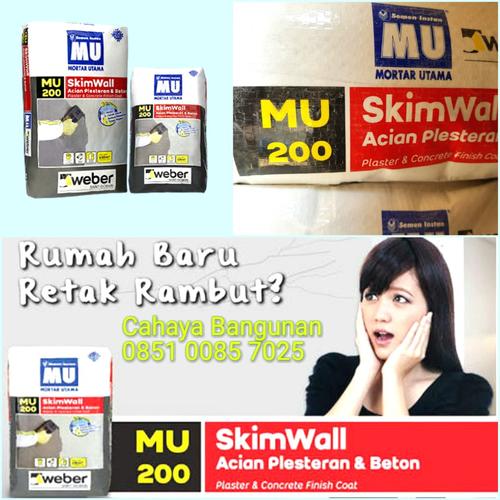 Jual MU 200 Mortar Utama Semen Instan SkimWall Acian Plesteran Aci ...