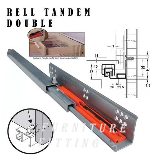 Jual RELL LACI TANDEM KNOCKERS 50 CM ( 500 MM ) FULL EXTENSION 2D ...
