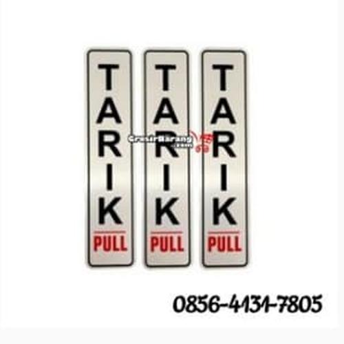 Jual Sticker Tulisan Tarik Tempel Pintu Stiker Tarik Perlengkapan Toko ...