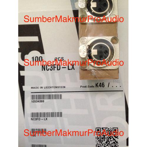 Jual Neutrik NC3FD-LX Panel Female XLR Connector - Kota Bandung ...