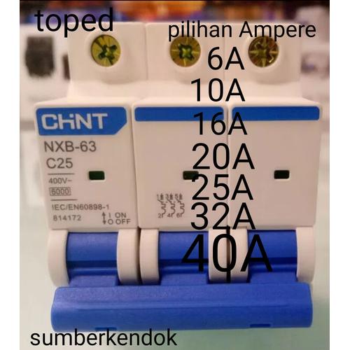 Jual MCB CHINT 3P NXB- (6A,10,16,20,25,32,40A) mini breaker bukan ...