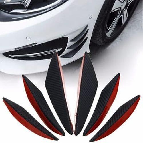 Jual Carbon Fiber Car Front Bumper Fin Splitter Spoiler Canard Valence ...