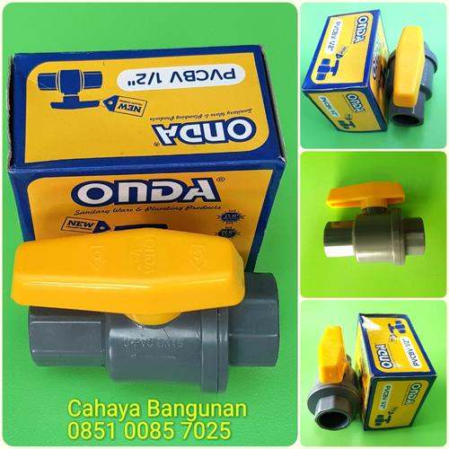 Jual StopKran BallValve Onda 1/2" Inc Inch Stop Kran Pvc 1/2Inch Ball ...