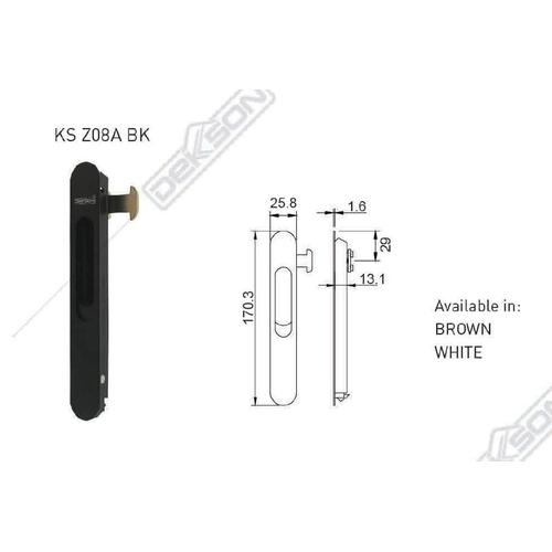 Jual Kunci Handle Jendela Sliding KS Z08A Dekkson Aluminium Window Lock ...