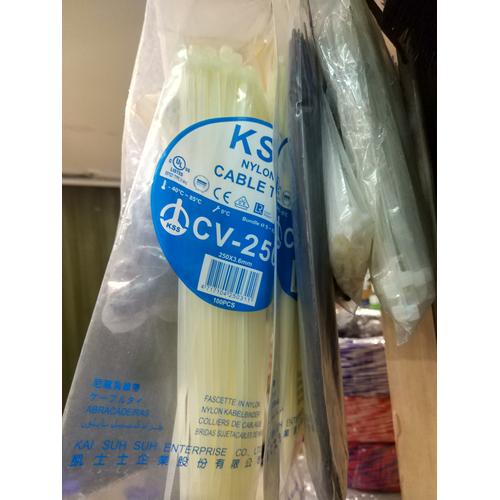 Jual Kabel Ties KSS CV 250 panjang 25cm lebar 4.8 mm per pack 100pcs - Hitam - Jakarta Pusat ...