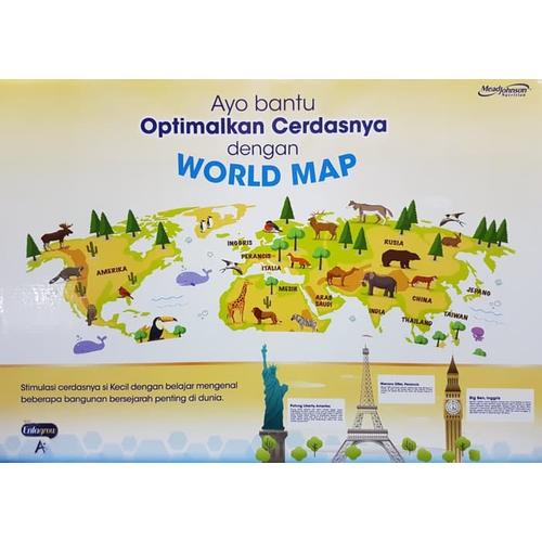 Jual MAINAN EDUKASI ANAK WORLD MAP PETA DUNIA ATLAS - Jakarta Barat ...