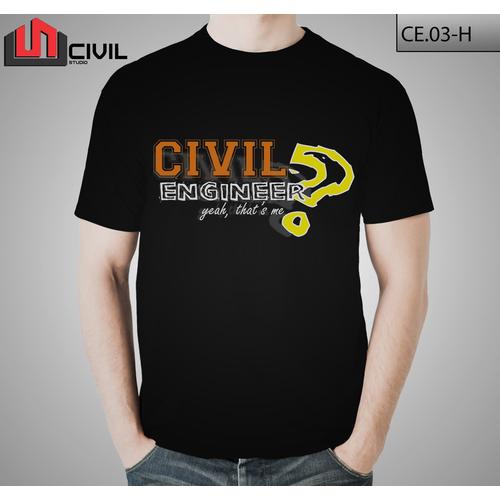 Jual Kaos Teknik / T-Shirt Civil Engineering CE.03- Hitam - Hitam, XL ...