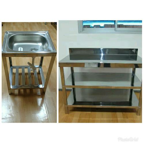 Jual Paket Meja Stainless 3 Rak MT3 dan Bak Cuci Piring tanpa drainer ...