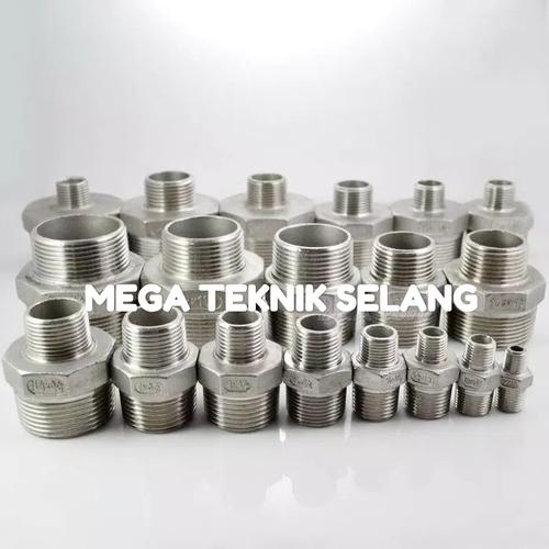 Jual Double Nipple/Nepple 1/2" x 3/4" SS 304 #150 BSPT - Jakarta Pusat ...