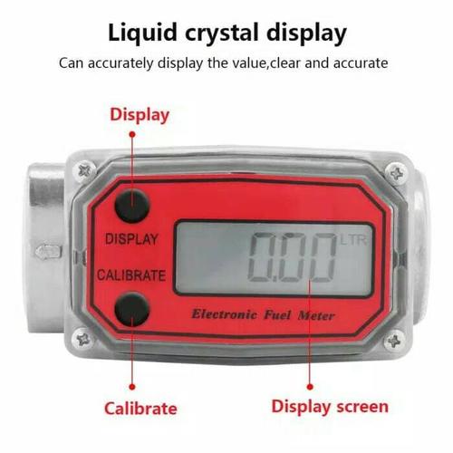 Jual Digital Electronic Fuel Flow Meter Liquid Crystal Display ...