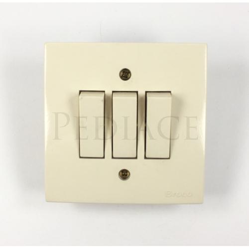 Jual Saklar Isi 3 / Triple Inbow (Tanam) - Broco Triple Switch - Kab ...