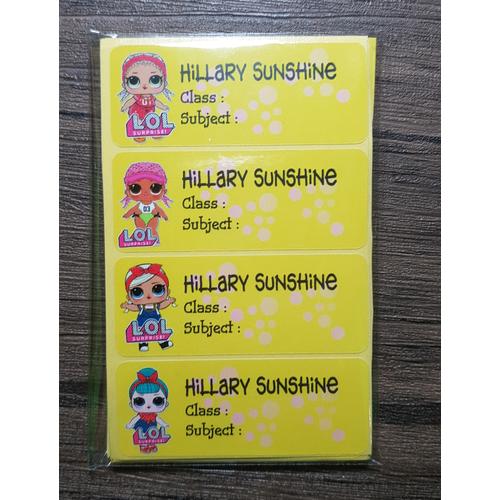 Jual LOL SURPRISE STICKER NAMA LABEL BUKU PELAJARAN PERALATAN SEKOLAH ...