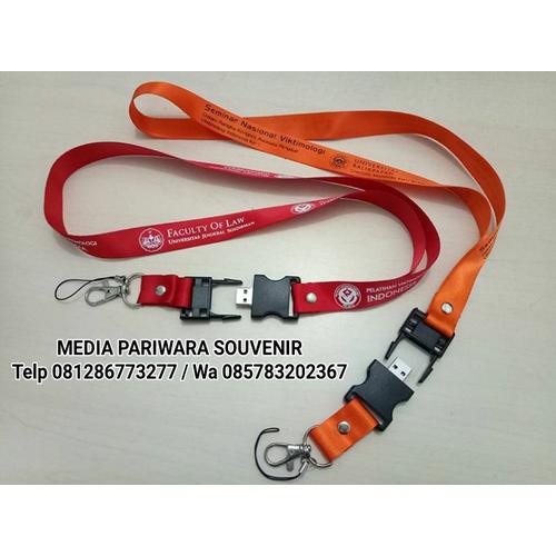 Jual Usb tali name tag / Flashdisk tali id card lanyard 8GB custom logo ...