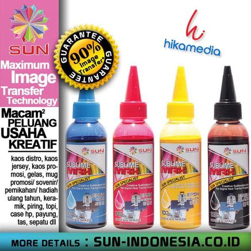 Jual Tinta SUBLIM - SUBLIME MAX INK SUN Original C/M/Y/K - Hitam - Kota ...