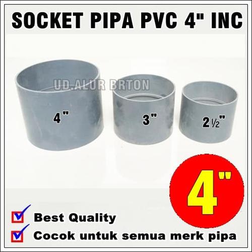 Jual Sock Sambungan Pipa Pvc Ukuran 4 Inch - Sok Sambungan Paralon 4 ...