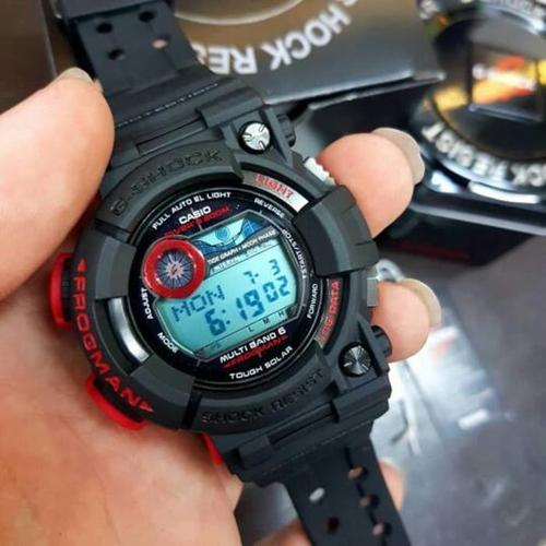 Jual JAM CASIO MERK G-SHOCK FROGMAN TYPE GWF-1000 BLACK RED BATERAI ...