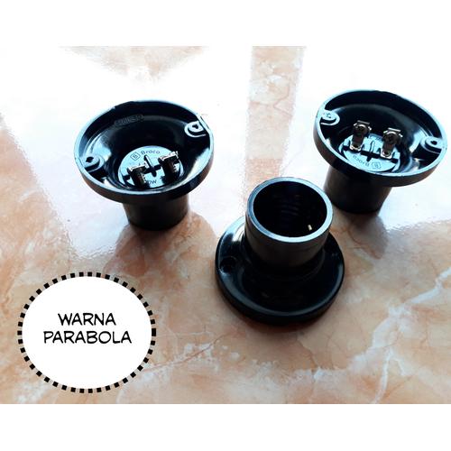 Jual Fitting Lampu / Fiting / Rumah lampu Plafon Tempel & Tetas Hitam ...