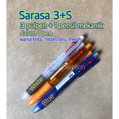 Jual ATK0554SR 3+S Pulpen 0.5 + Pensil 0.5 JK Sarasa Pulpen 3S Zebra ...