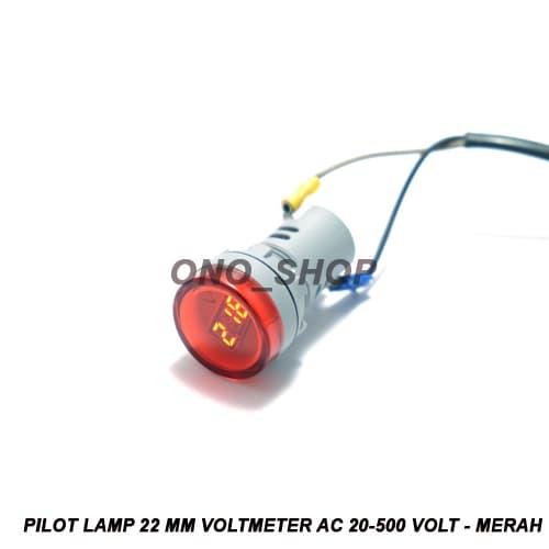 Jual Pilot Lamp 22 mm Voltmeter AC 20-500 Volt - Merah - Jakarta Barat ...