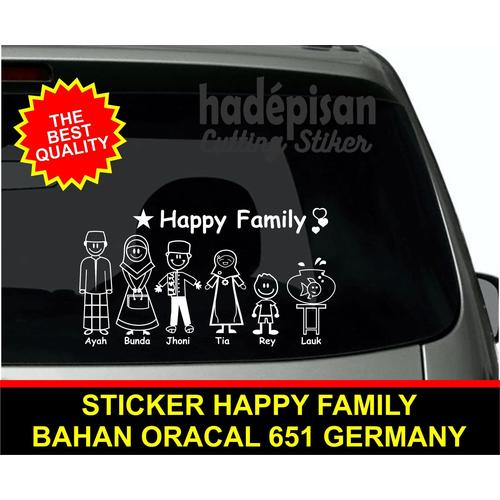 Promo STIKER MOBIL HAPPY FAMILY BAHAN ORACAL 651 GERMAN - Kab ...