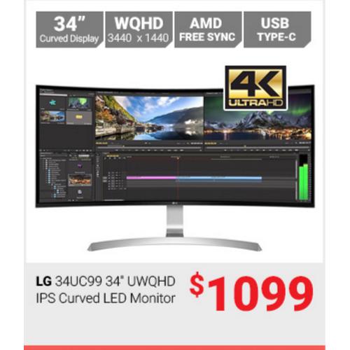 Jual LG 34UC99-W LED IPS 34 " UltraWide Curved QHD - Kota Bandung ...