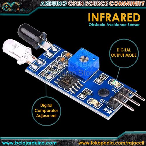 Jual IR Infrared Obstacle Avoidance Sensor Module line Follower Arduino ...