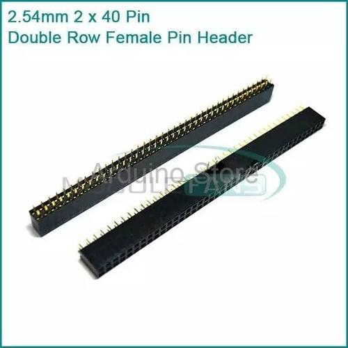 Jual Double Row Female Header 2x40 pin Socket Female Pitch 2 54mm double - Kota Bekasi - Arduino ...