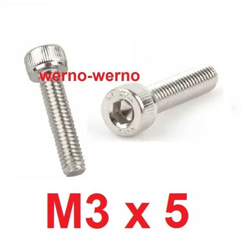 Jual Baut L Hexagon Bolt ss 304 Stainless Steel M3x5 3mm x 5mm M3*5 M3 ...