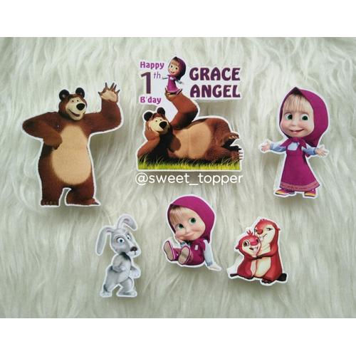Jual Topper marsha and the bear untuk hiasan cake atau dinding - Kab ...