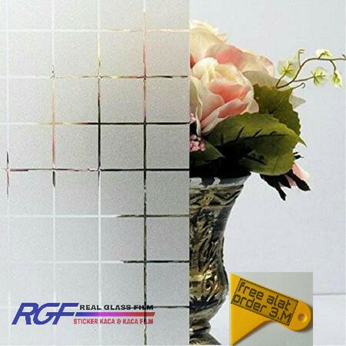 Jual sticker/stiker kaca/kaca film/sandblast/buram/kotak-kotak 3cm x ...