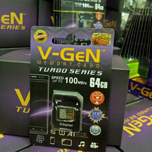 Jual V-gen Micro SD Vgen 64GB Class 10 TURBO SERIES + Adaptor Memory ...